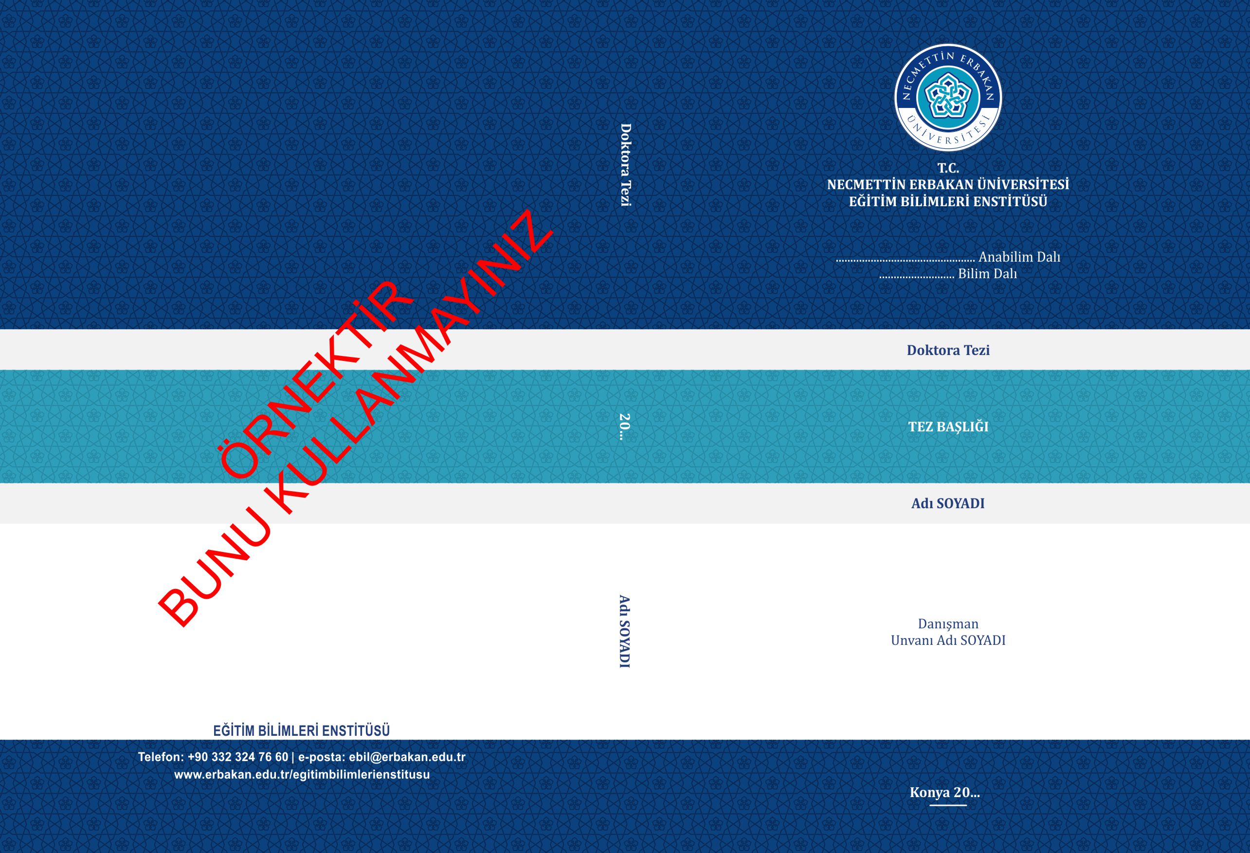 Tezli Yüksek Lisans Kılavuzları ve Şablonları